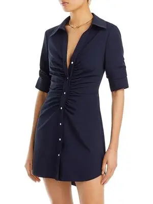 Cinq À Sept Elina Mini Shirt Dress - Navy