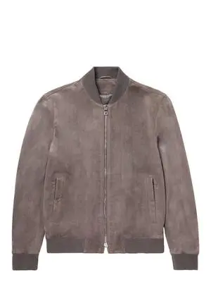 Mr P. Suede Bomber Jacket - Gray