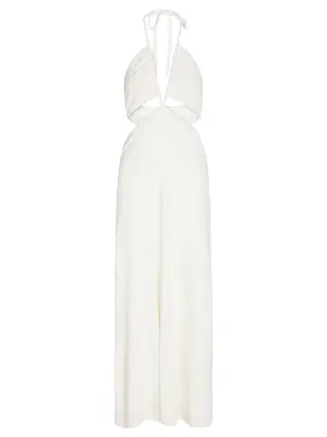 Zeynep Arçay Cutout Stretch-jersey Maxi Dress - White