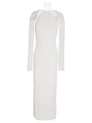 Jacquemus Nodi Cutout Knotted Jersey Midi Dress - Stone