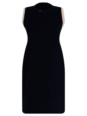 Jacquemus Sorbetto Cutout Bouclé-Knit Mini Dress Navy