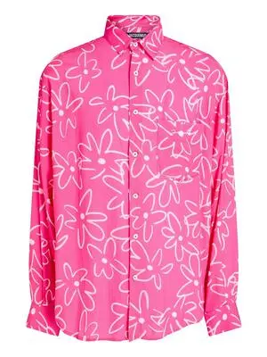 Jacquemus Floralprint Woven Shirt - Bubblegum