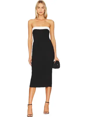 Amanda Uprichard X Kerry Midi Dress - Black