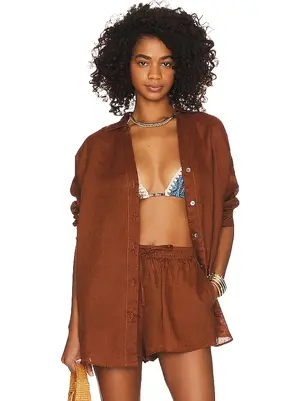 L*Space LSPACE Rio Tunic Coffee