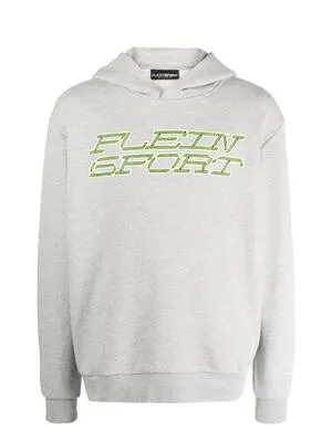 PLEIN SPORT Tiger Logo-print Hoodie - Grey