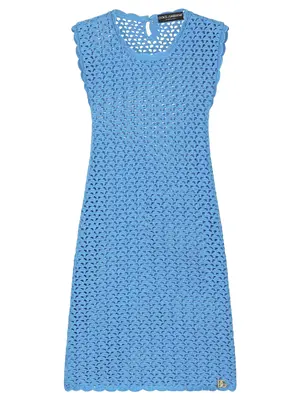 DOLCE & GABBANA Dolce & Gabbana Sleeveless Crochet-Knit Minidress
