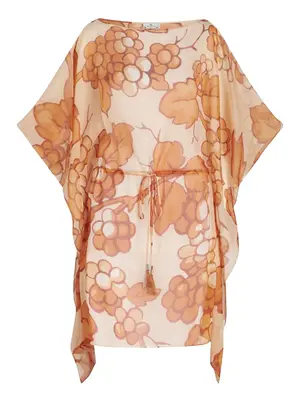 Etro Berry-print Kaftan Dress - Orange