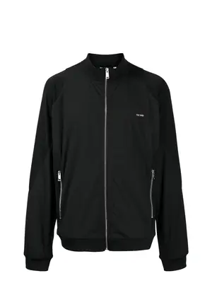 TEAM WANG DESIGN Logo-embroidered Track Jacket - Black