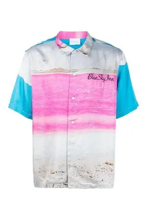 BLUE SKY INN Abstract-pattern Short-sleeve Shirt - Blue