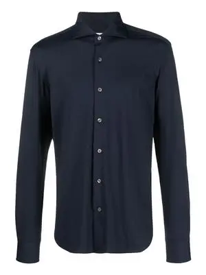 ORIAN Long-sleeve Spread-collar Shirt - Blue