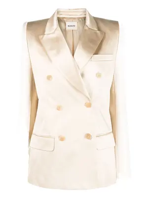 Khaite Nathan Double-breasted Blazer - Neutrals