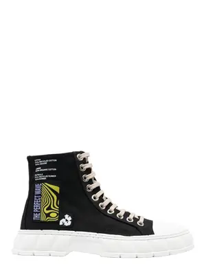 VIRON 1982 Wave High-top Sneakers - Black