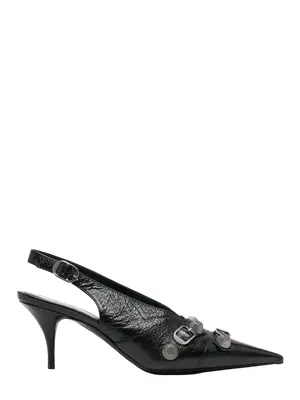 Balenciaga Cagole 70mm Slingback Pumps - Black