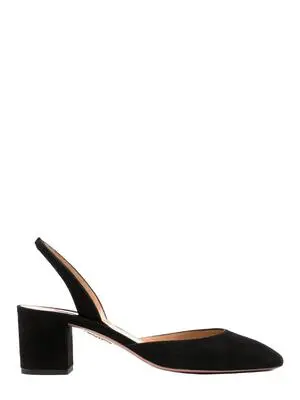 AQUAZZURA Slingback Block-heel Pumps - Black