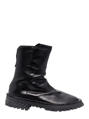 Moma Tronchetto Leather Ankle Boots - Black