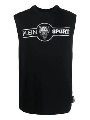 PLEIN SPORT Logo-print Tank Top - Black