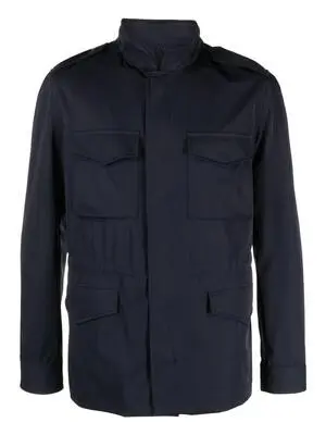 BARBA NAPOLI Cargo-Pocket High-Neck Jacket