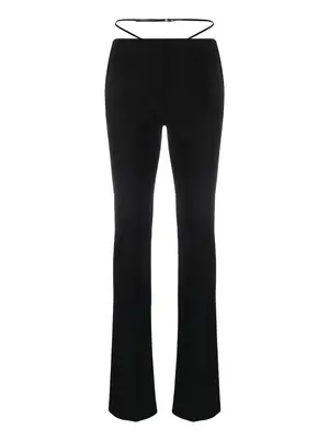 Dsquared2 Strap-detail Flared Trousers - Black