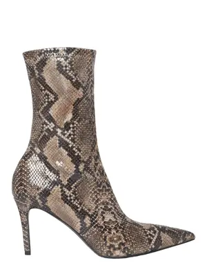 Stella McCartney Python-print Ankle Boots - Brown