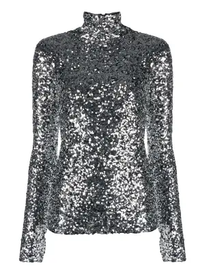 PATRIZIA PEPE Patrizia Pepe Sequin-Embellished High-Neck T-Shirt