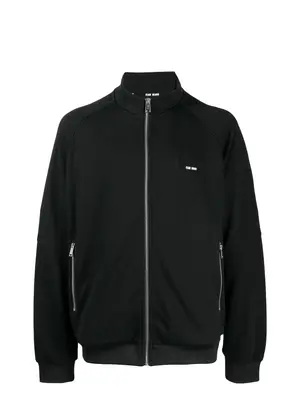 TEAM WANG DESIGN Logo-embroidered Track Jacket - Black