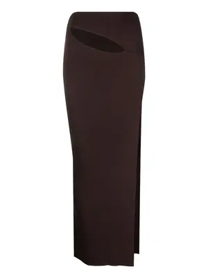 Christopher Esber Slash-detail Maxi Skirt - Brown
