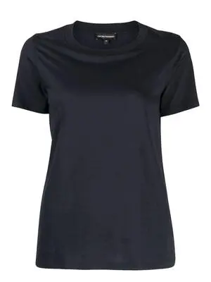 Emporio Armani Round-neck Cotton T-shirt - Blue