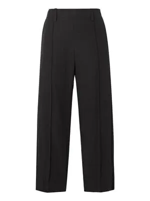 Vince Cropped Tencel Lyocell-blend Straight-leg Pants - Black