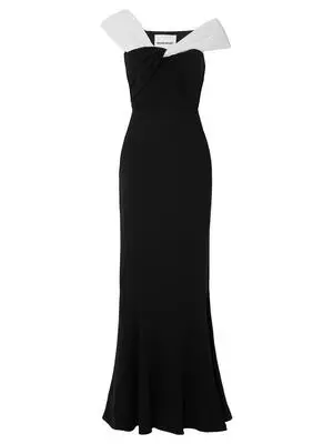 ROLAND MOURET One-Shoulder Maxi Dress