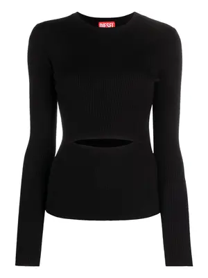 DIESEL® M-peris Cut-out Knitted Top - Black