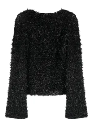 Victoria Beckham Faux-fur Jumper - Black