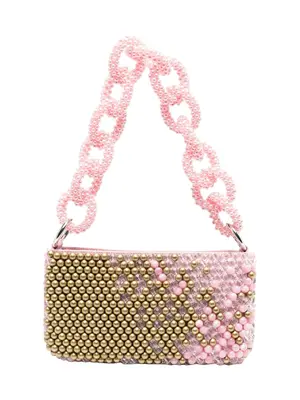 Germanier Bead-embellished Shoulder Bag - Pink