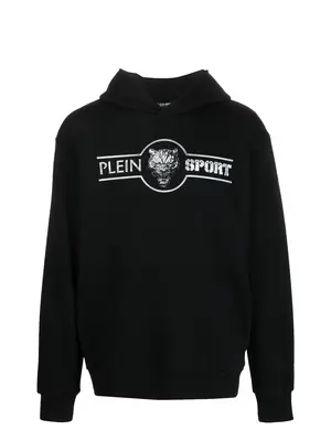 PLEIN SPORT Chrome Scratch Edition Hoodie - Black