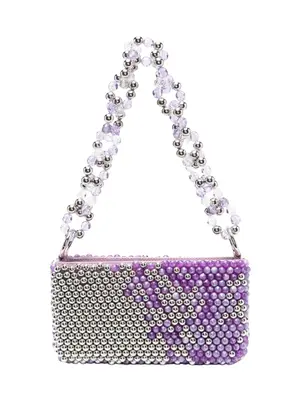 Germanier Bead-embellished Shoulder Bag - Silver