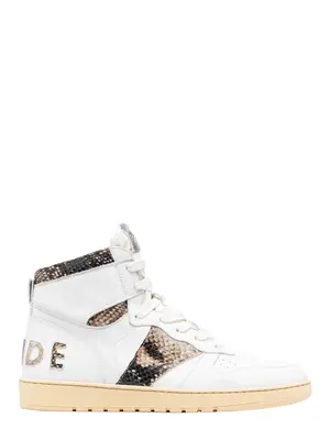 Rhude Panelled High-top Sneakers - White