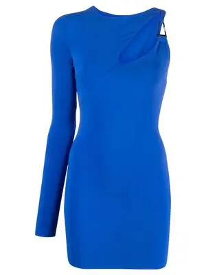 Patrizia Pepe Cut-out Mini Dress - Blue