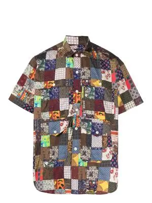 BEAMS Adventure Patchwork-print Shirt - Brown