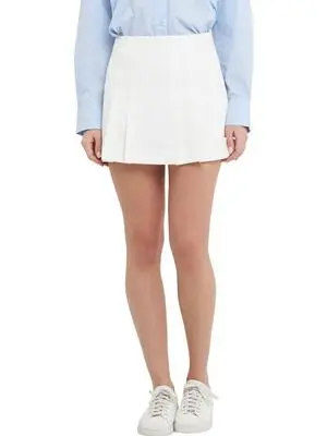 English Factory English Factory Pleated Skort White