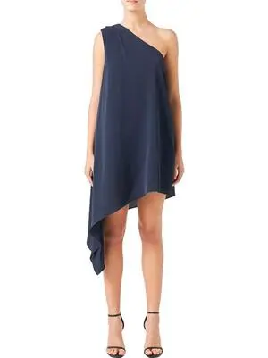 Endless Rose Endless Rose One-Shoulder Asymmetric Dress Navy