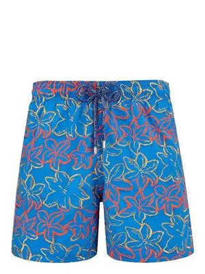 Vilebrequin Floral-embroidered Swim Shorts Faience