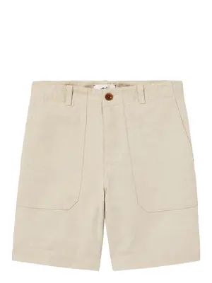 Mr P. Straight-leg Cotton-twill Cargo Shorts - Neutrals