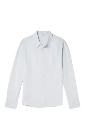 JAMES PERSE Garment-dyed Linen Shirt - Blue