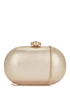 OLGA BERG Marta Metallic Clutch - Gold