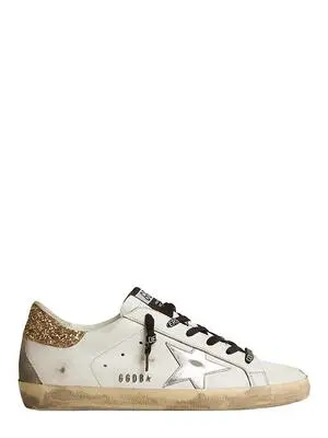 GOLDEN GOOSE Super-star Low Top Sneakers - White Silver