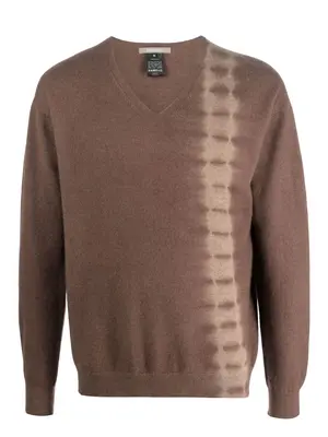 SUZUSAN Tie-dye Cashmere Jumper - Brown