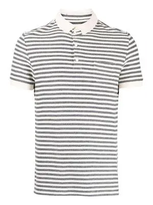 PRIVATE STOCK LABS Stripe-print Cotton Polo Shirt - Neutrals