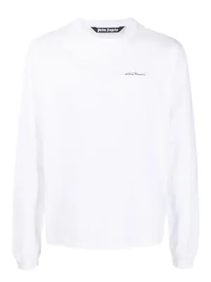 PALM ANGELS Logo-patch Long-sleeve T-shirt