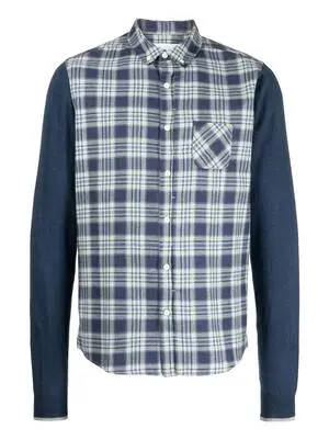 PRIVATE STOCK LABS The Sebastien Check-print Shirt - Blue