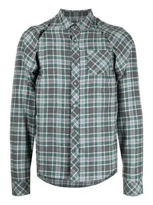 PRIVATE STOCK LABS The Emile Check-print Shirt - Green