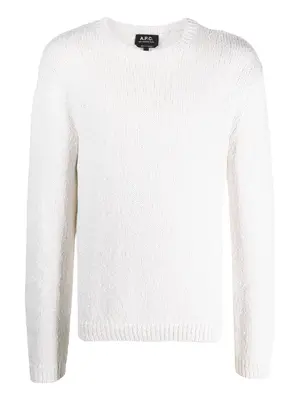 A.p.c. Crew-neck Knitted Jumper - White